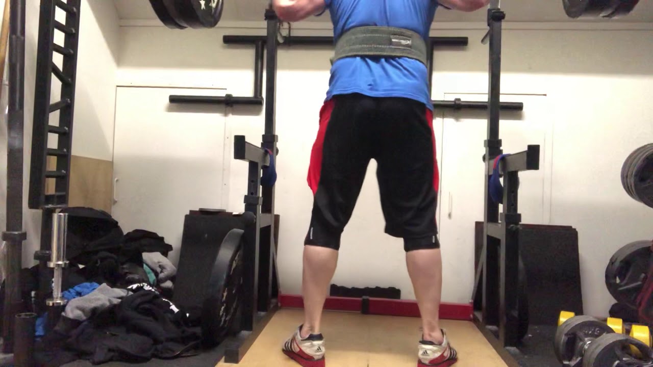 Squat hip shift check (last set 3x3x140kg) - YouTube