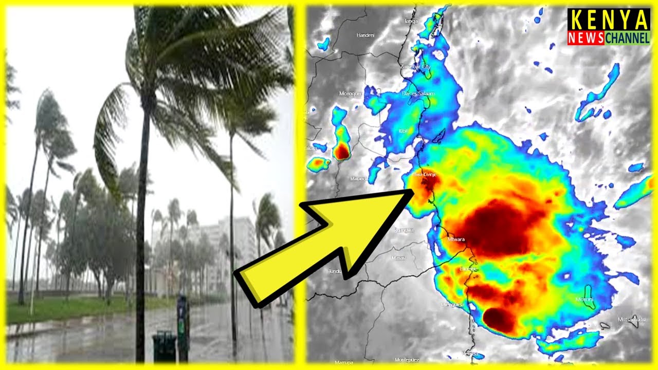 Cyclone Jobo hits Tanzania coast - Dramatic storm - YouTube