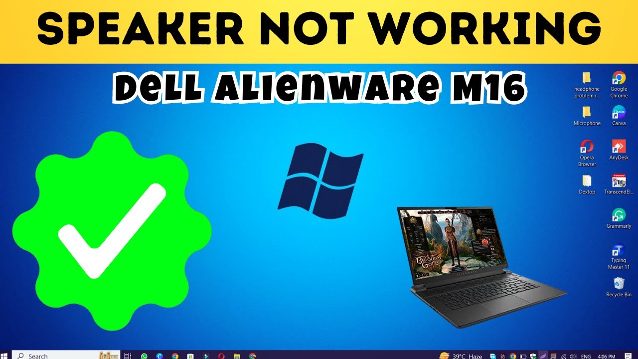 Dell Alienware M16 Speaker not working and Sound issue fix - YouTube