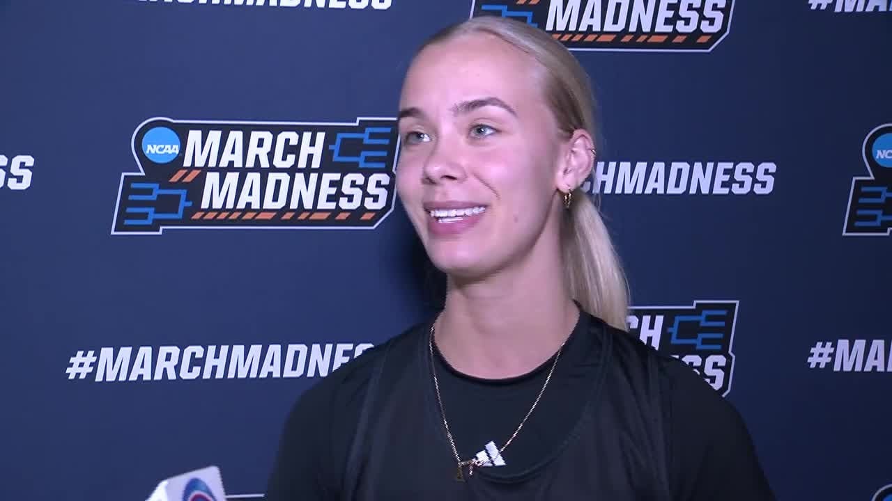 FULL VIDEO: Senior Guard Alberte Rimdal NCAA Tournament Interview (3/20 ...
