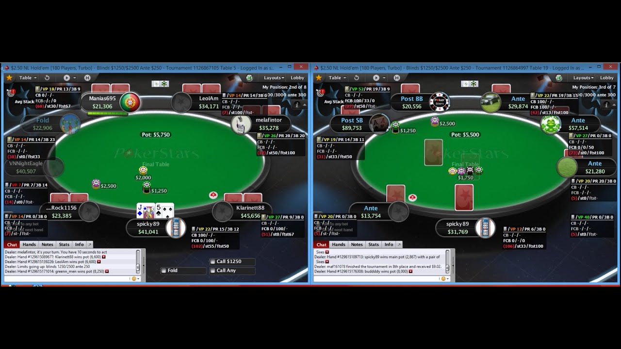 Pokerstars Double Final Table $2.50 180man SNG - YouTube