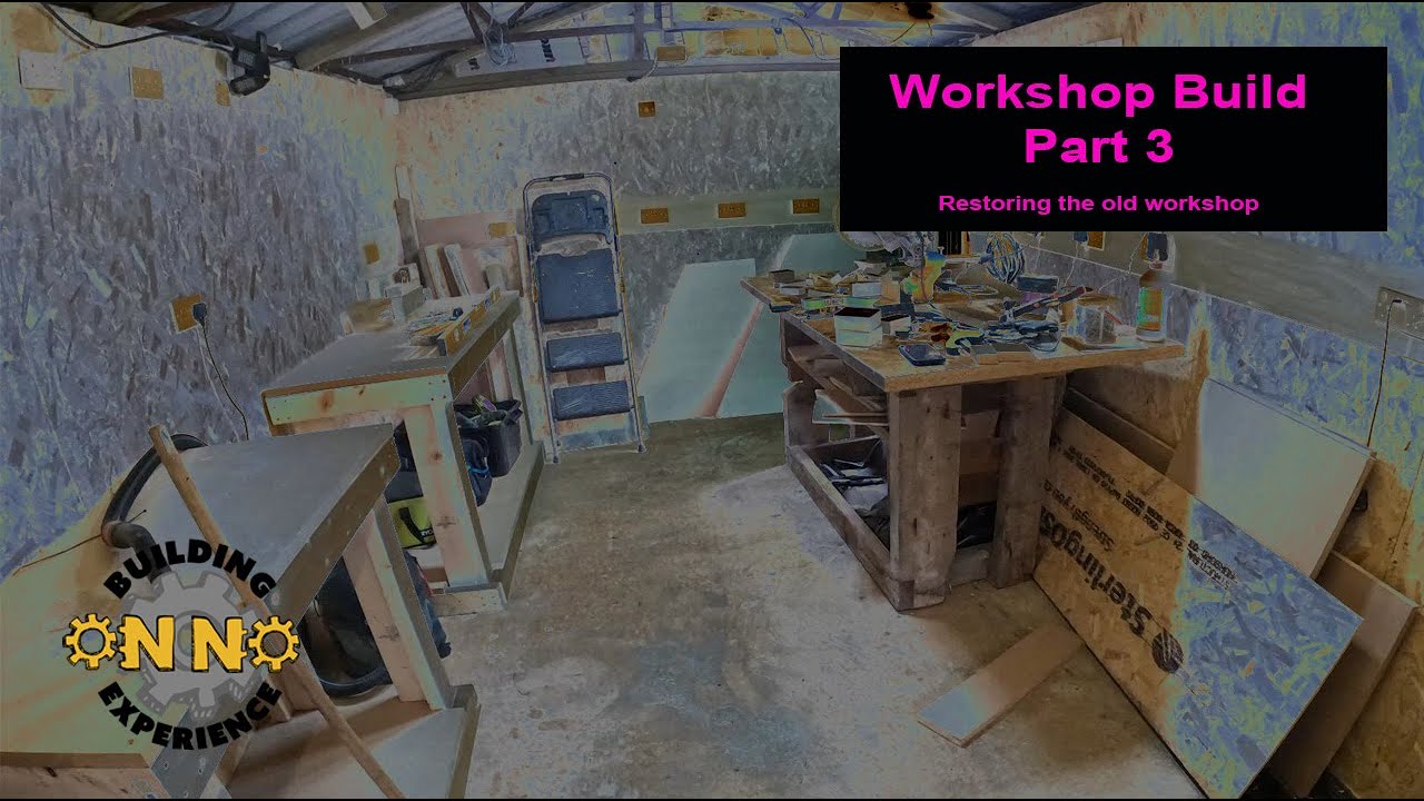 Workshop build part 3 - fitting out the garage - YouTube