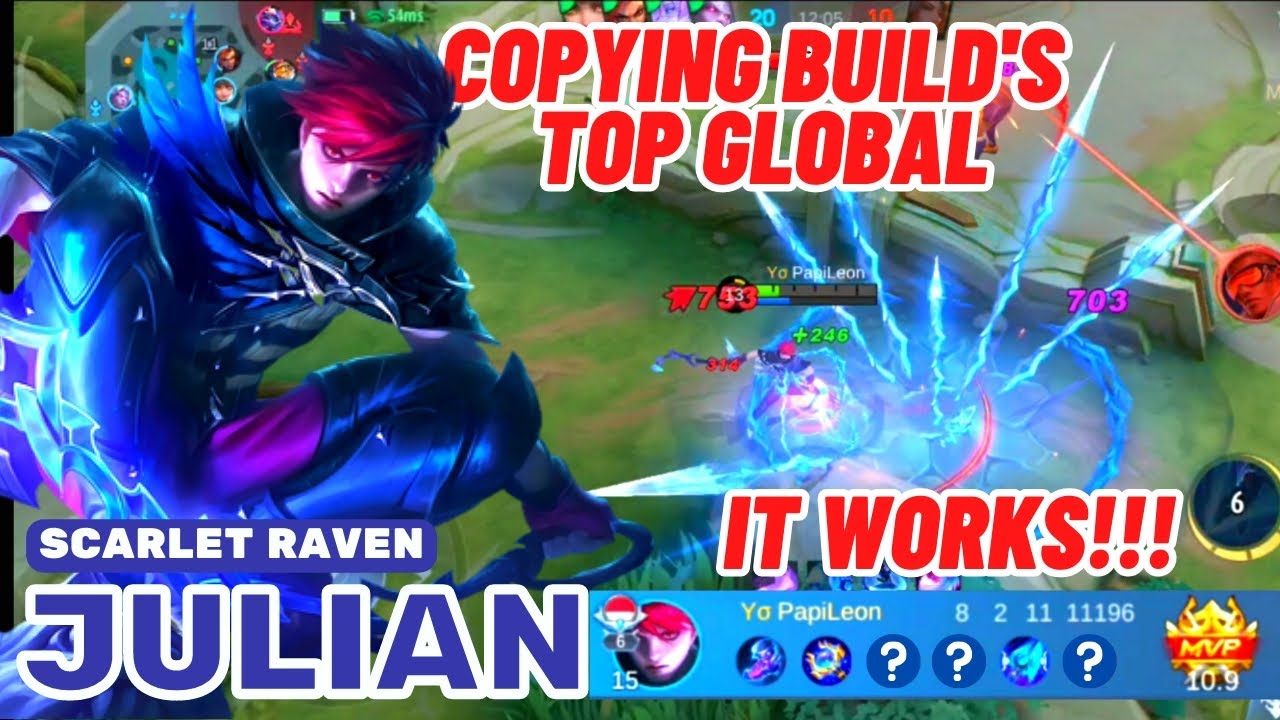 Exp Lane Julian Gameplay. Copying Build's Top Global. MVP Julian ...