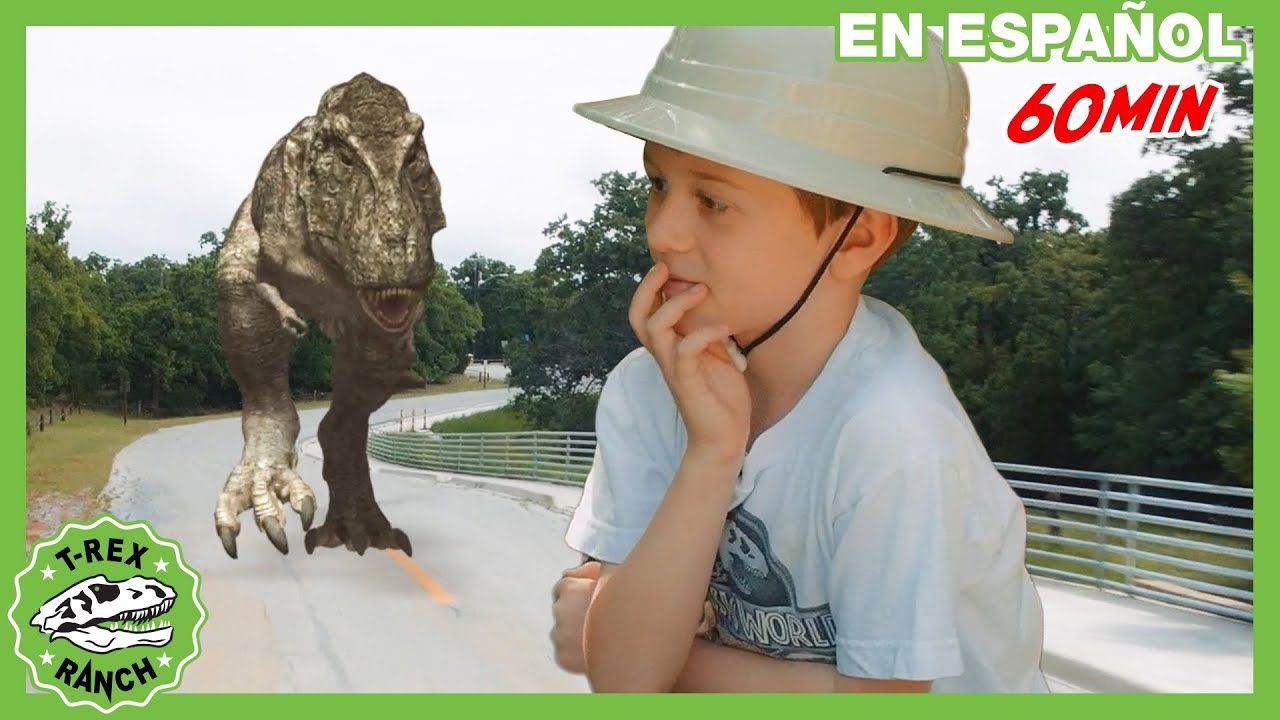 Parque de T-Rex | ¡T-Rex gigante de tamaño real persigue a Ranger Aaron ...