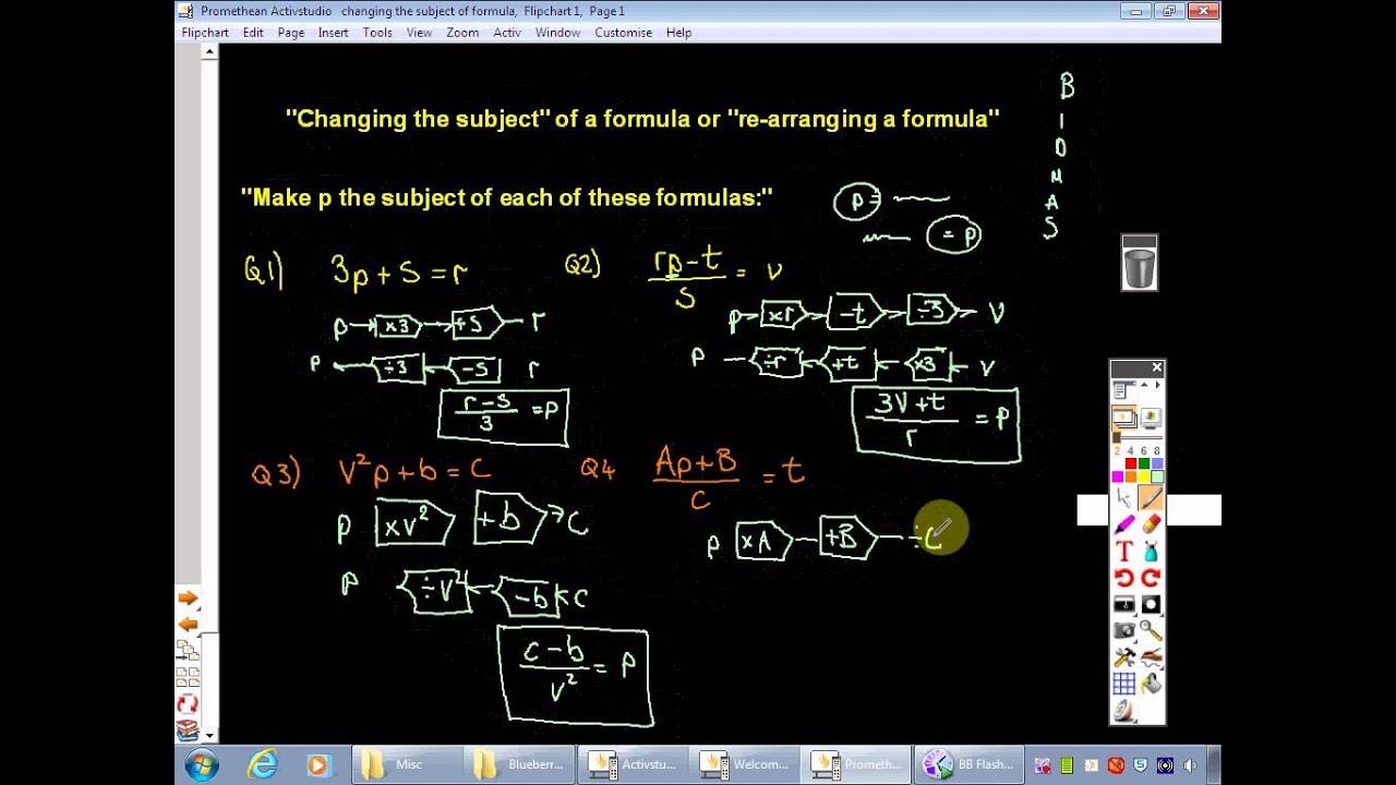 changing subject of formula - YouTube