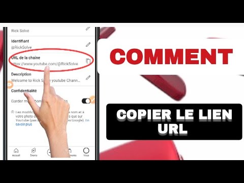 comment copier le lien URL d'une chaine youtube - YouTube