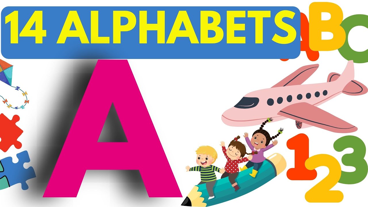14 Alphabet's From latter A | Abc | 123 | Counting Numbers | Rhymes for ...