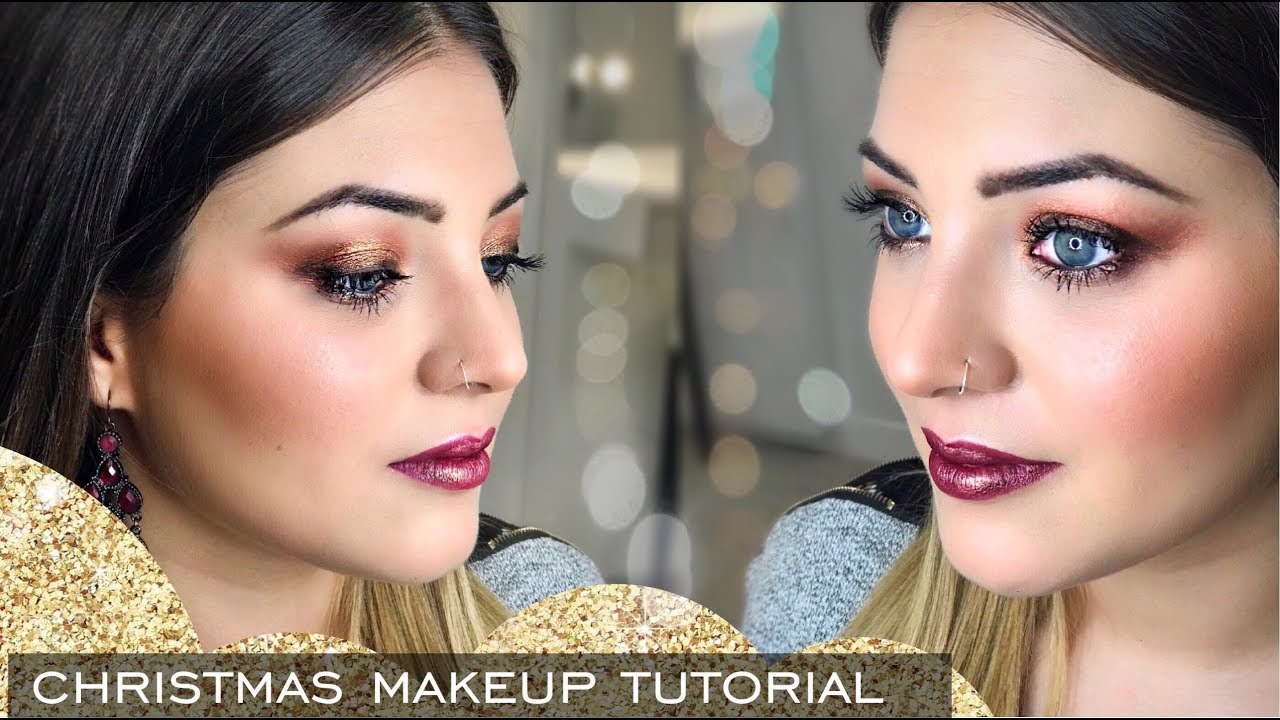 CHRISTMAS MAKEUP TUTORIAL - YouTube