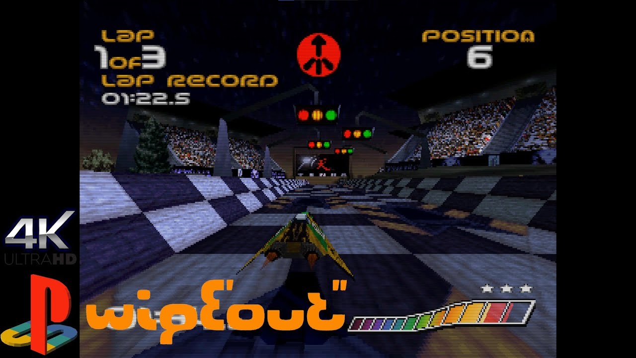 PS1 GAMEPLAY - WIPEOUT 1 (4K 60FPS) - YouTube