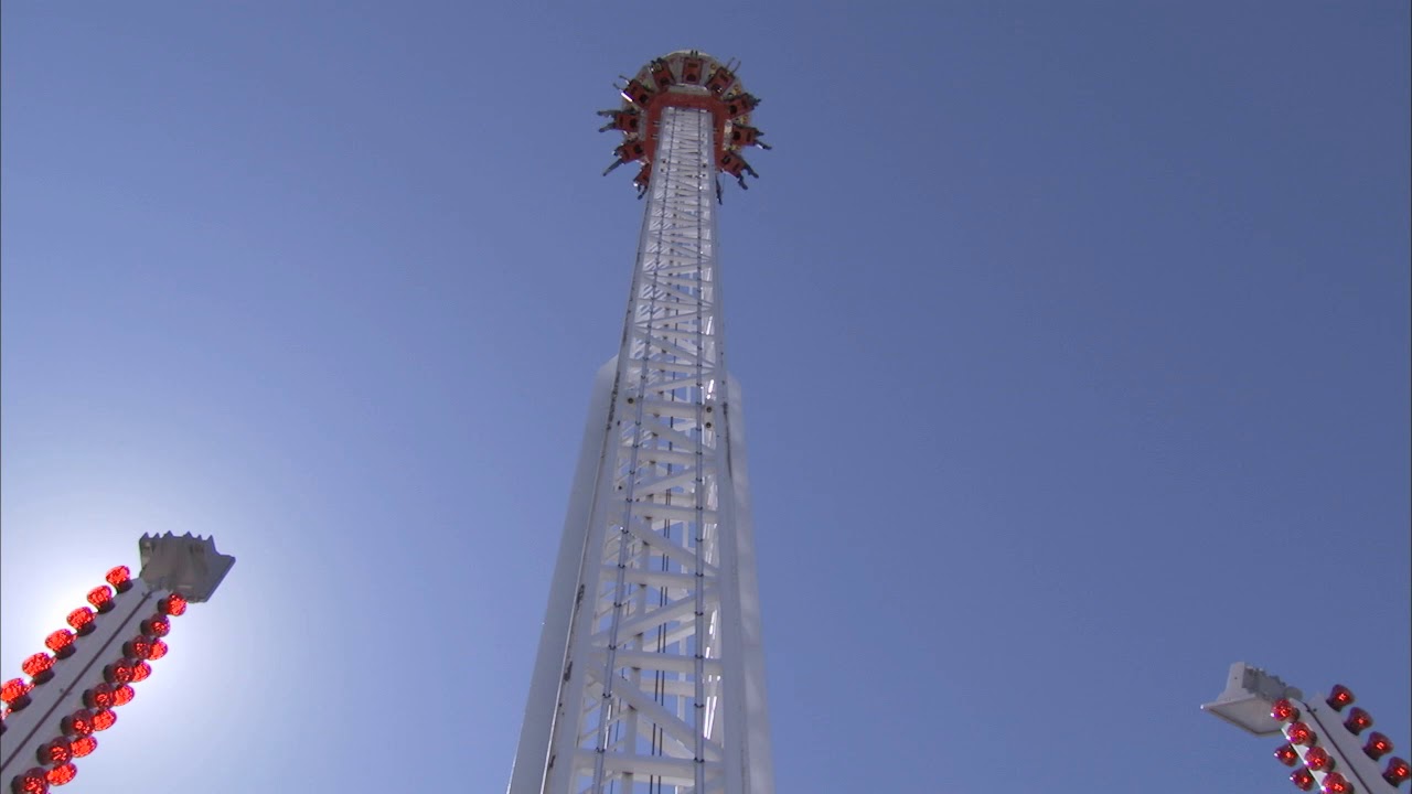 Drop Zone ride at the Kemah Boardwalk! - YouTube