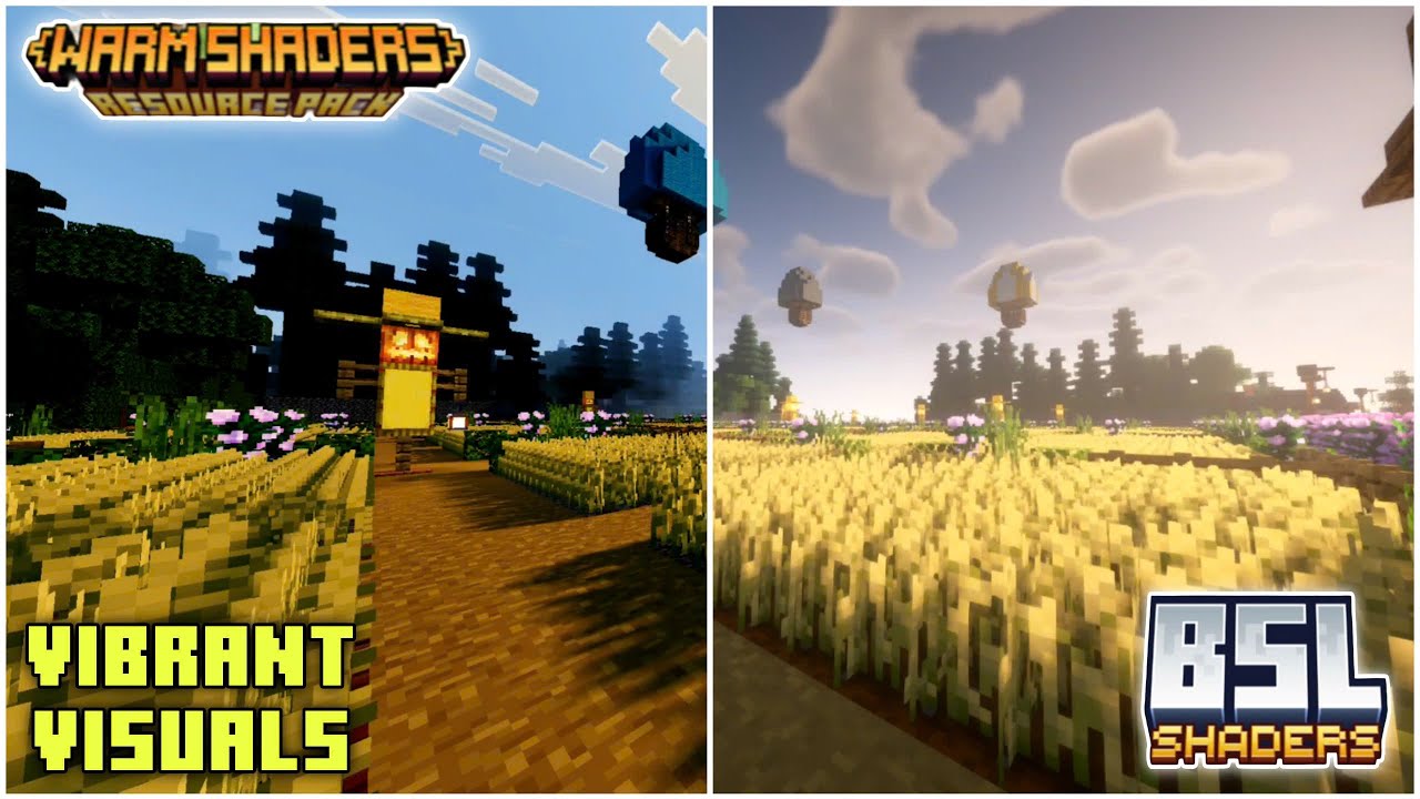 BSL Shader MCPE vs JAVA - YouTube
