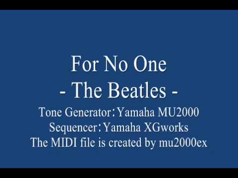 For No One - The Beatles cover / MIDI version - YouTube