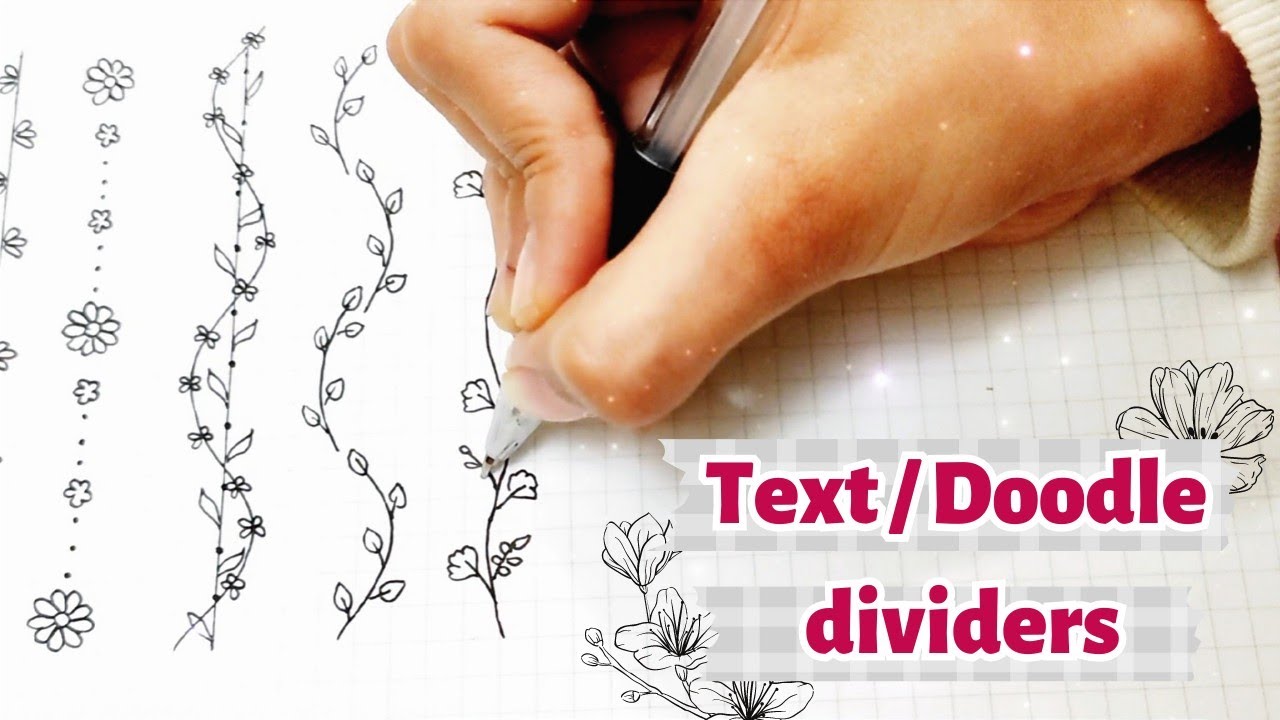 Text divider / Bullet Journal border design | text divider for notes ...