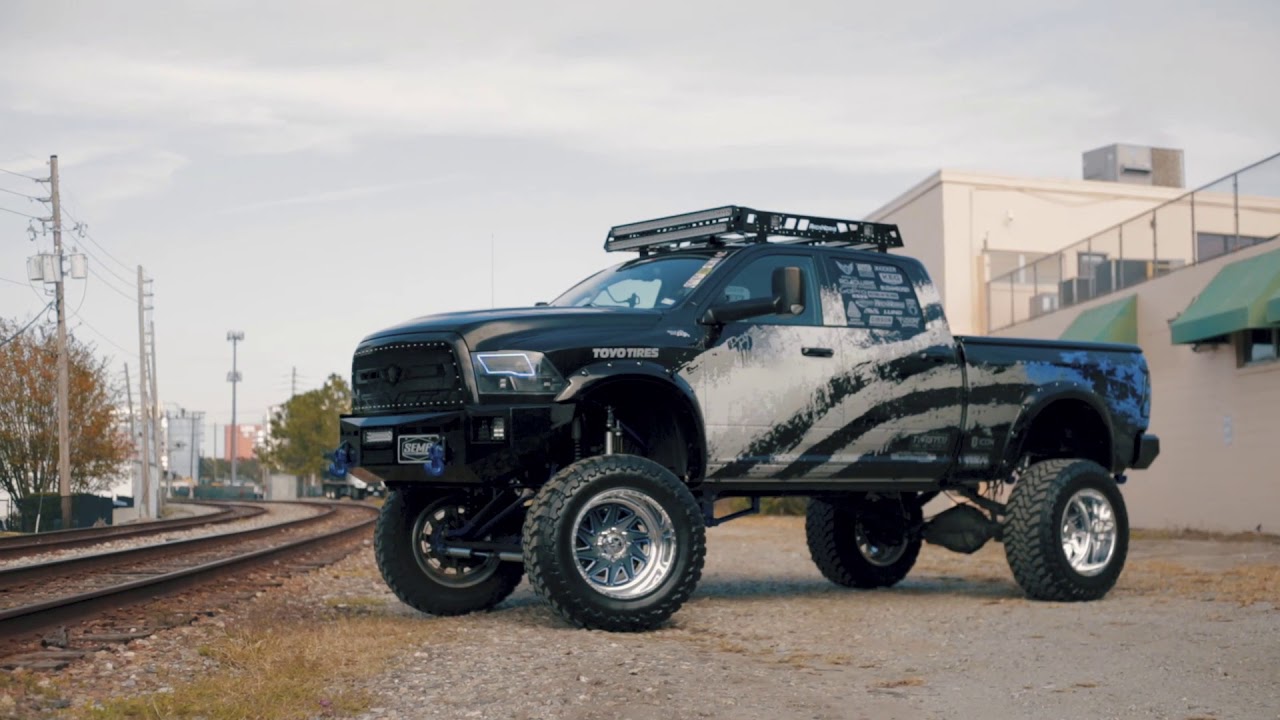 SEMA trucks! ECD customs Ram 2500! - YouTube