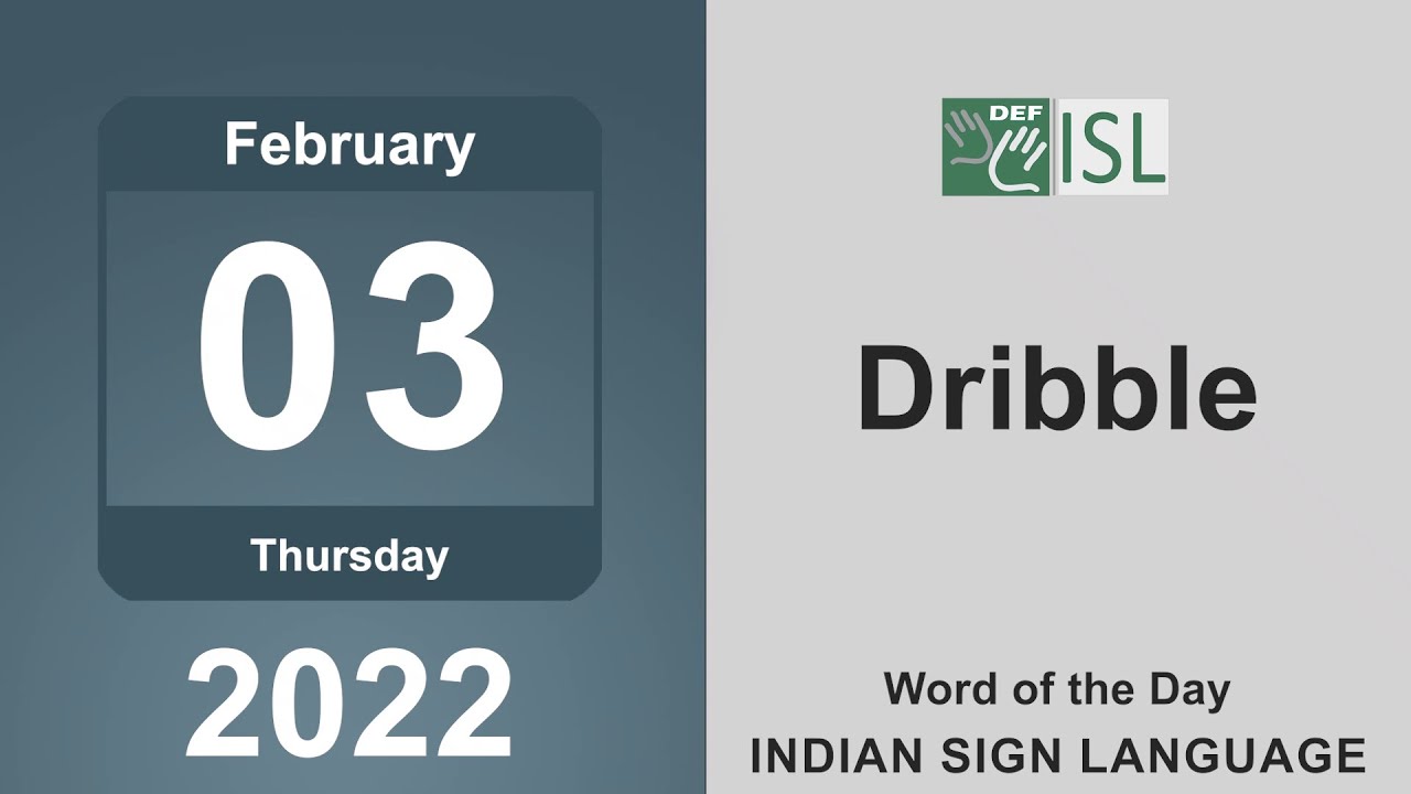 Dribble (verb) FLOW SLOWLY Word of the Day for February 3rd - YouTube