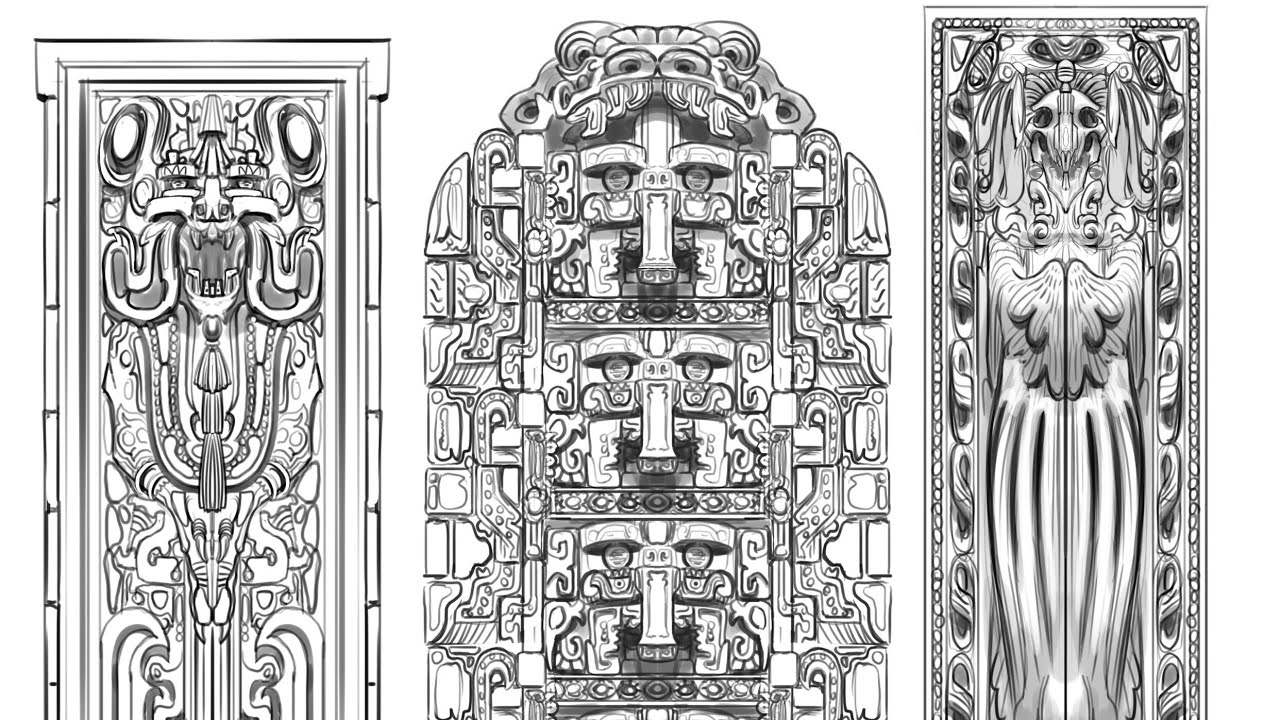 Drawing Mayan Inspired Architecture - YouTube