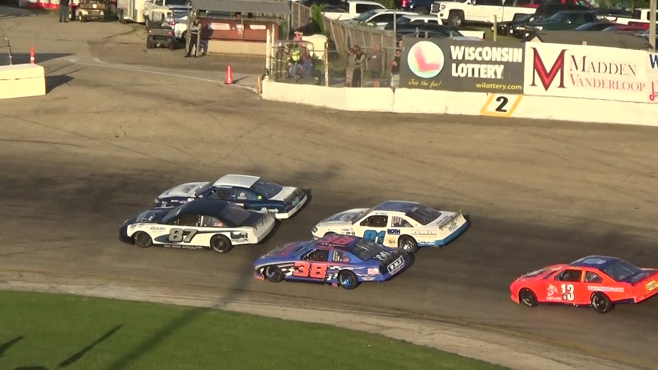 Slinger Speedway Midwest Sportsman Feature 6 24 2018 - YouTube