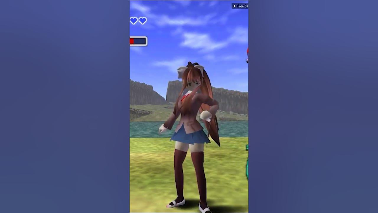 Playas Monika (DDLC) By Fähn - Modloader64 #shorts - YouTube