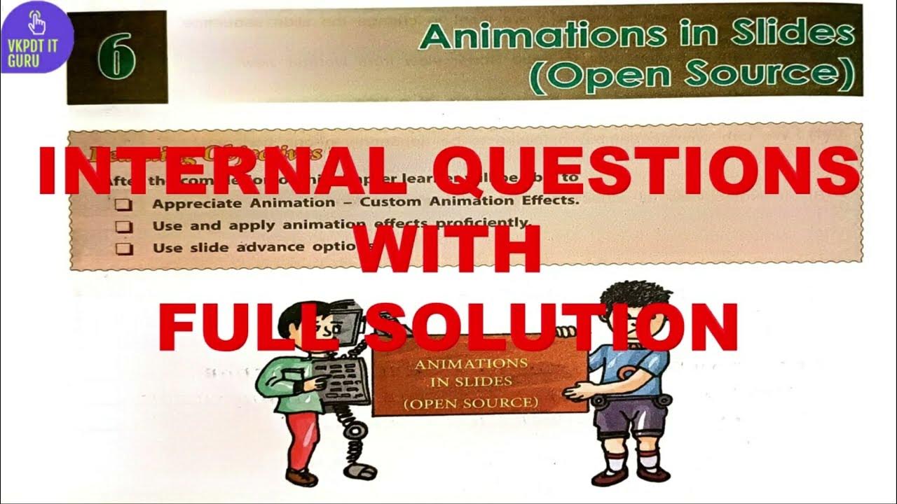 DAV CLASS 6 COMPUTER CHAPTER 6 | ANIMATION IN SLIDES | INTERNAL ...