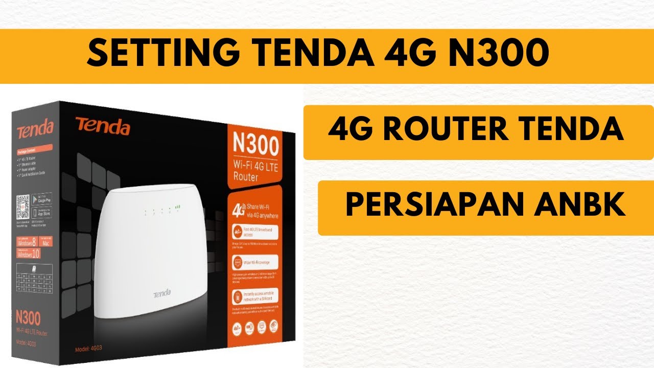 SETTING TENDA 4G ROUTER N300 #tenda #4grouter - YouTube