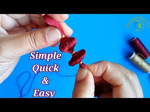 DIY Quick and Easy Silk Thread Garland | Pattu Nool Malai | Festival ...