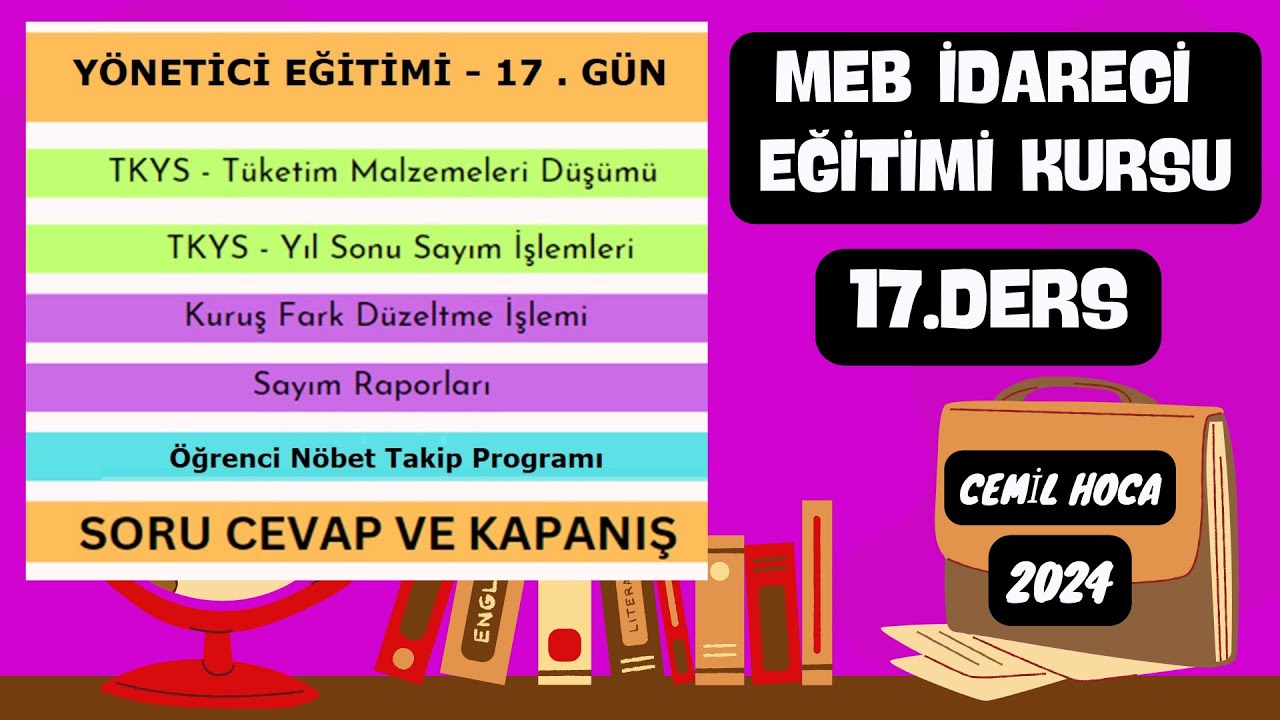 İDARECİLİK İŞ VE İŞLEMLERİ 17.DERS (YENİ DERSLER) - YouTube