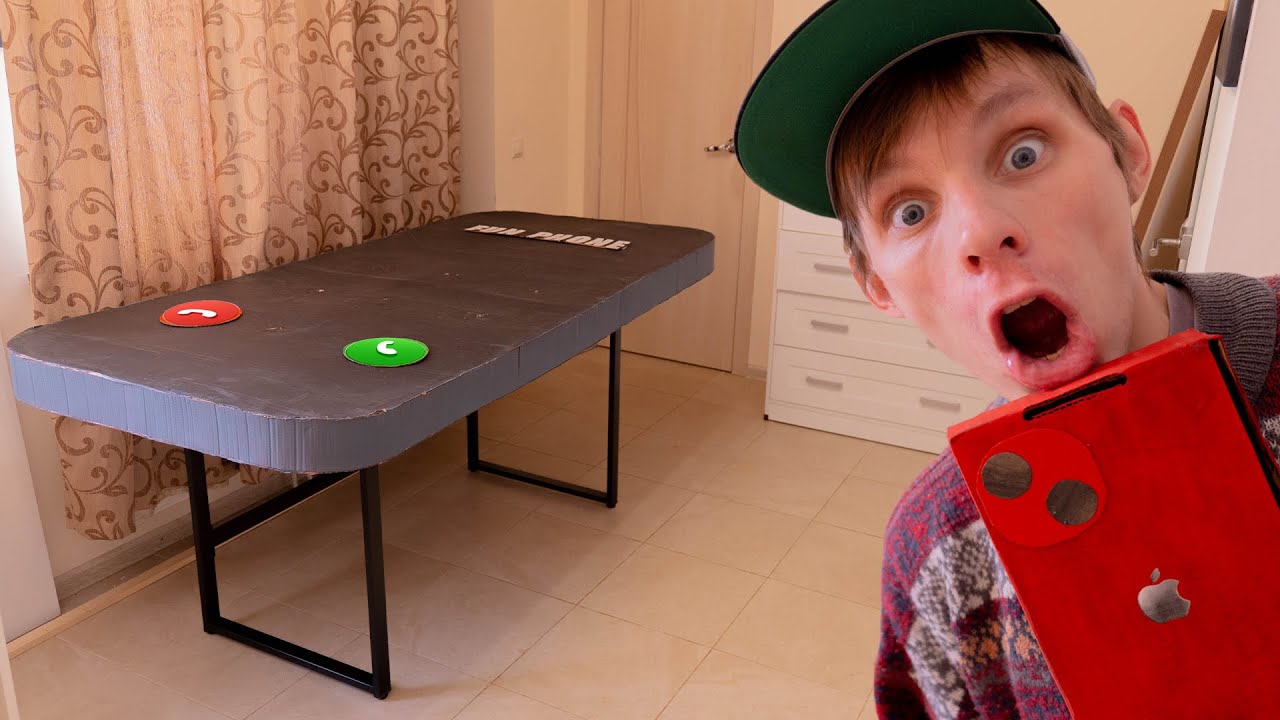 iPhone 15 Pro Max Cardboard Box Table incoming call - YouTube