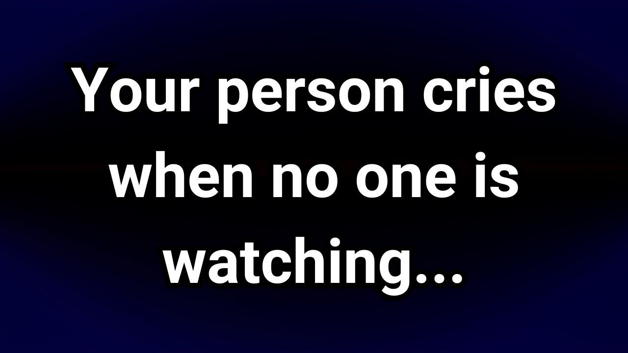 Your Person Is Crying Behind Closed Doors...| Angels Message ️🦋🌈 - YouTube