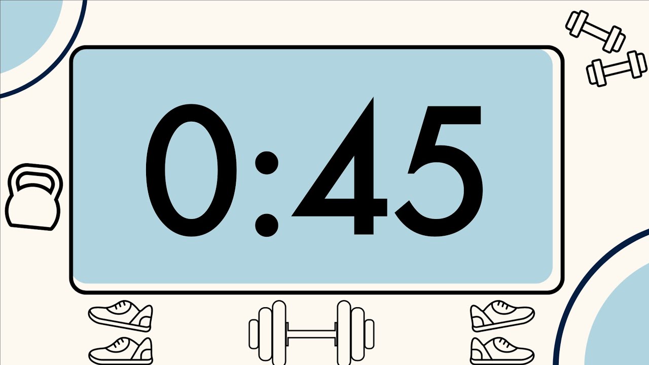 45 Second Fun Exercise Timer | 45 Second Classroom Timer | Synth Alarm ...