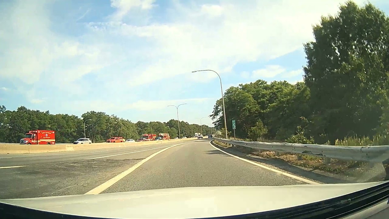 Car Accident on Route 146 North in North Providence, Rhode Island - YouTube