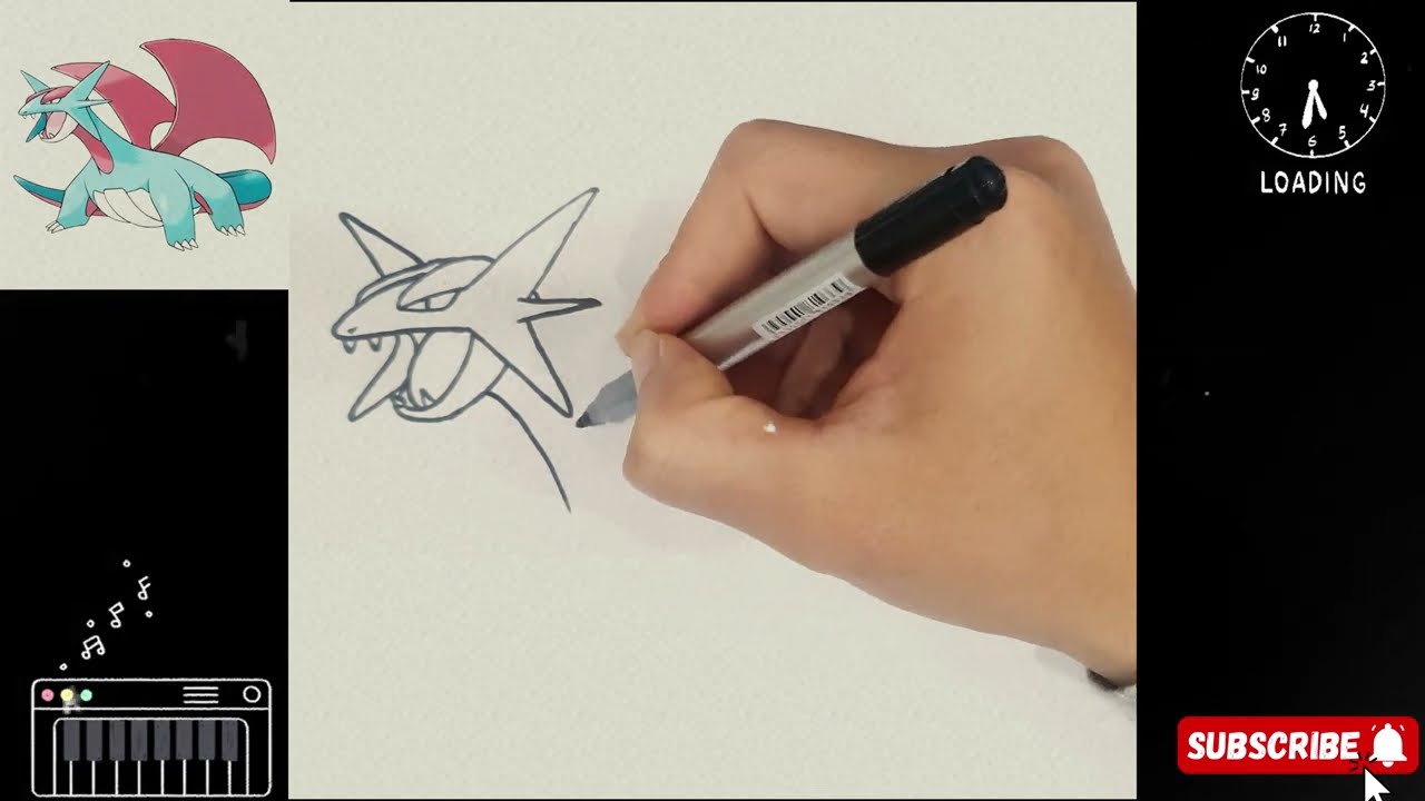 How to draw POKEMON Salamence step by step - YouTube
