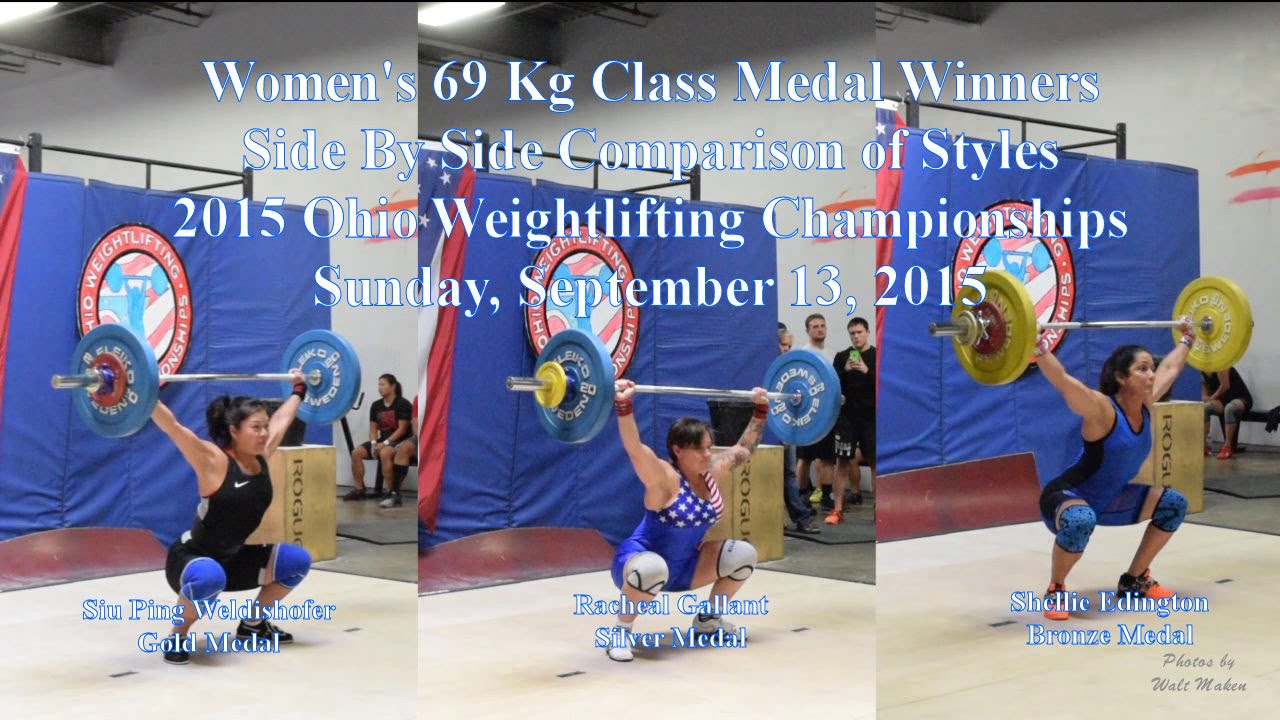 Women's 69 Kg Class Medal Winners Side-By-Side from the 2015 Ohio ...