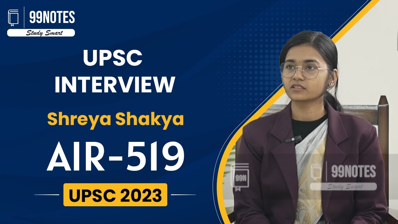 Shreya Shakya UPSC Topper 2023 Rank- 519 | UPSC Mock Interview 2023 ...