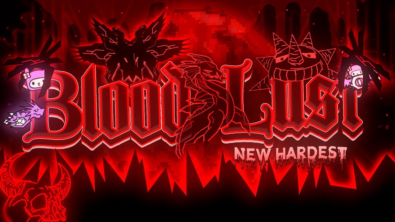 [NEW HARDEST] BLOODLUST 100% BY:KNOBBELBOY [LEGENDARY DEMON] | GEOMETRY ...