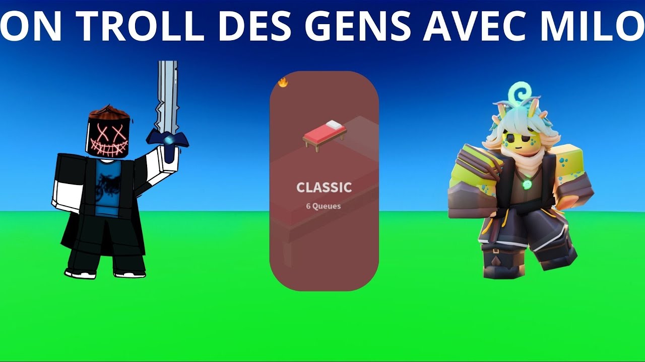 On Troll des gens avec **MILO** sur Roblox Bedwars Duels - YouTube