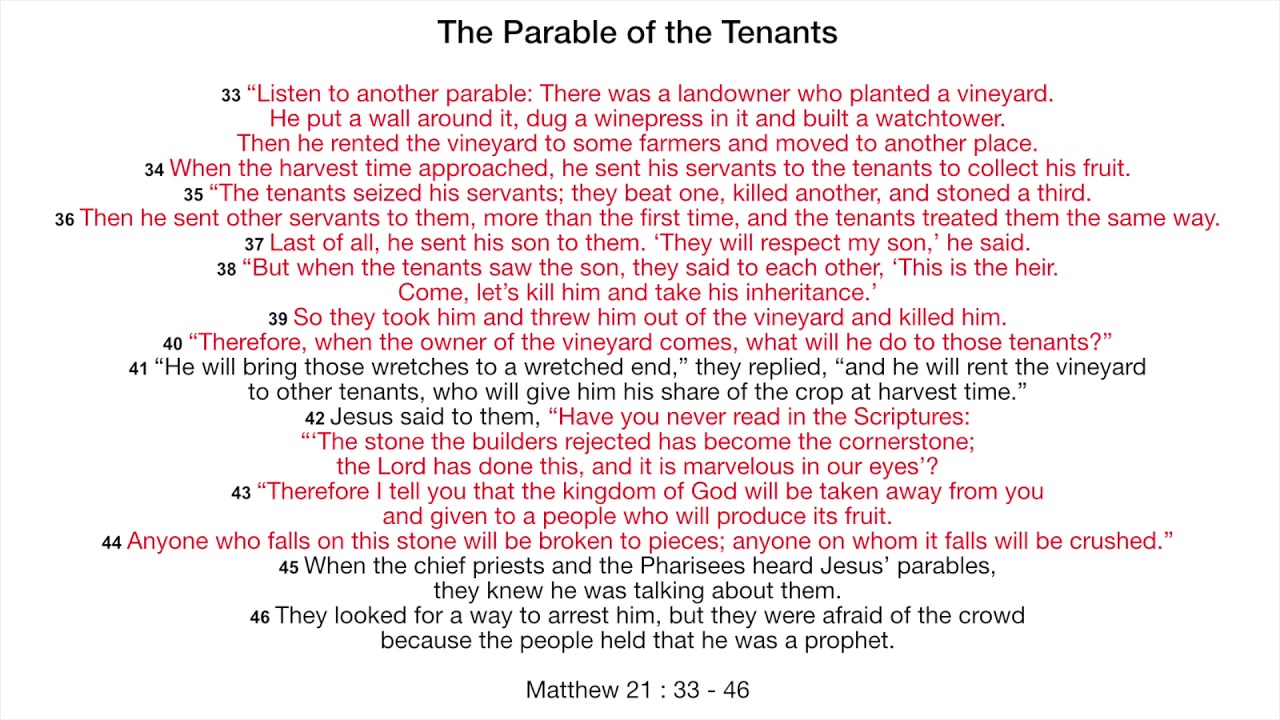 Matthew 21 : 33 - 46 - YouTube