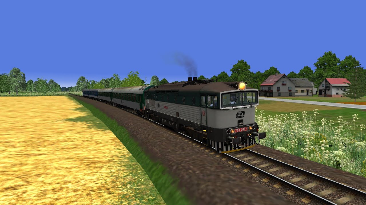 TRAIN SIMULATOR S Brejlovcem 754 008 na Os 3132 - YouTube