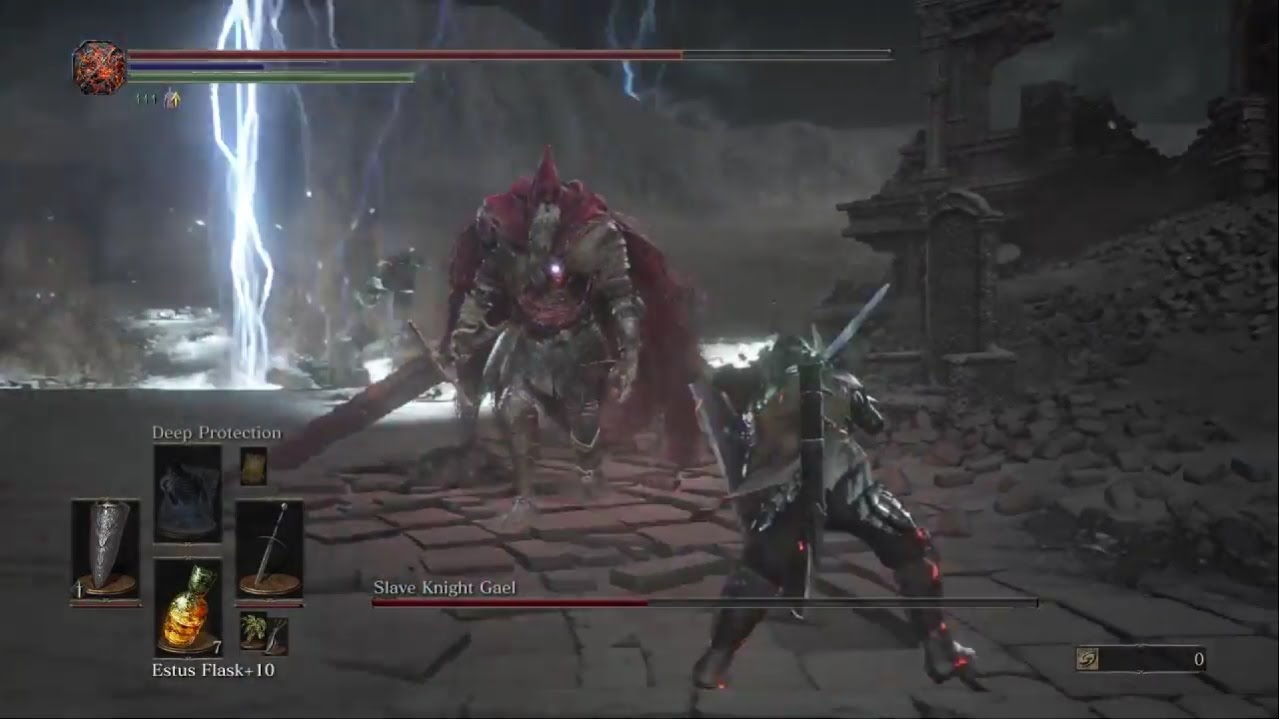 Dark Souls 3 Ringed City - Slave Knight Gael Boss Battle (NG++) - YouTube