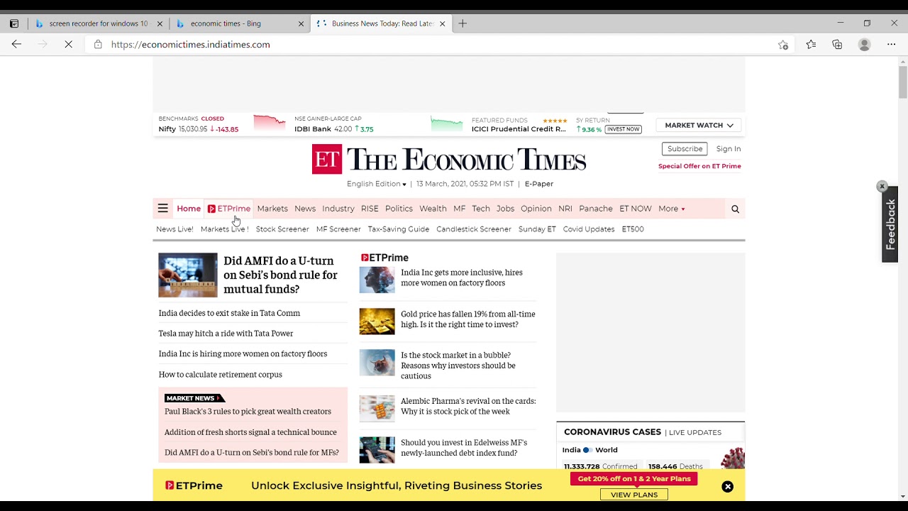 screen recorder for windows 10 Bing Personal Microsoft Edge 2021 03 13 ...