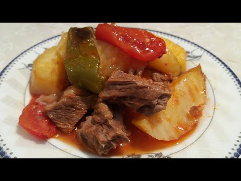 Etli Kartoflu Sobada Yemek /Cox dadli Etli Yemek Hazirladim /Bu gun Ne Bisirim