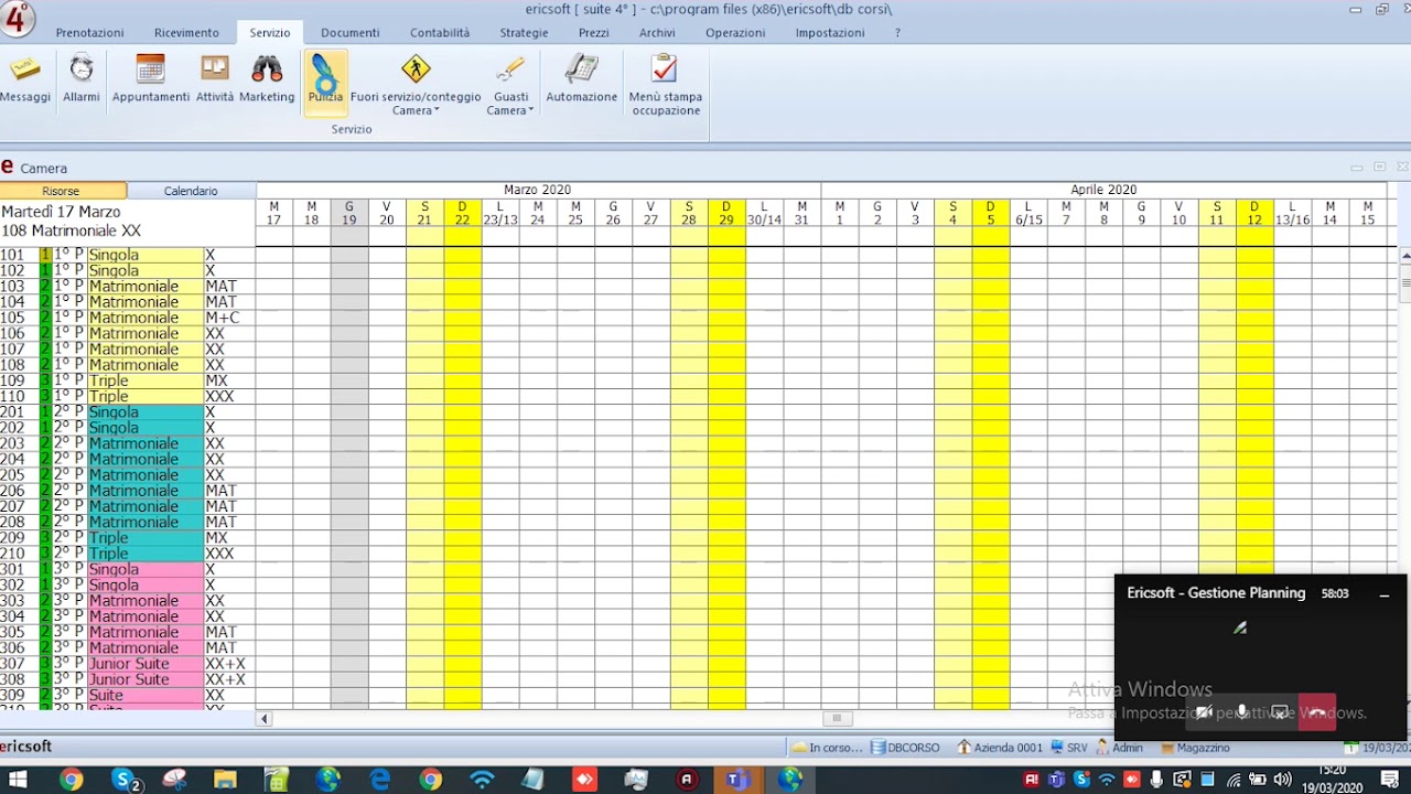 Webinar Ericsoft | Gestione planning camere - YouTube