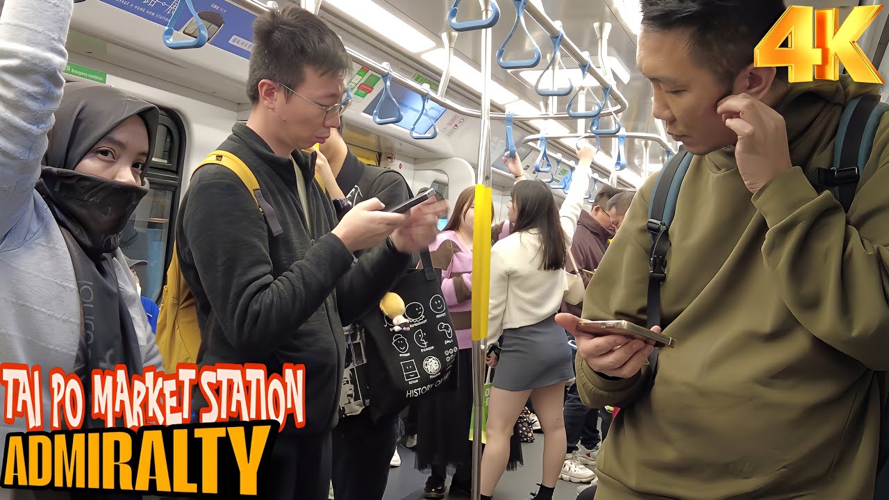 📍Hong kong RAW MTR ride Tai Po Market Station - ADMIRALTY via East Rail ...