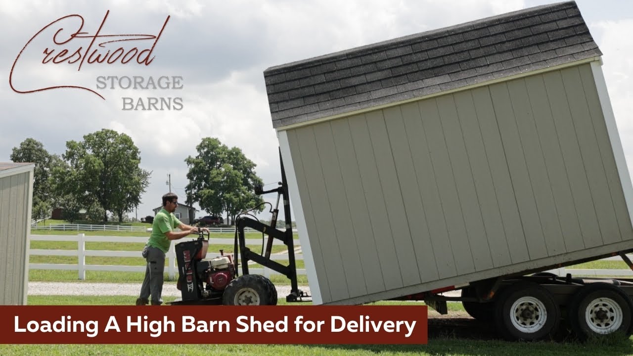 This is How to Get a Storage Shed On to A Trailer - YouTube