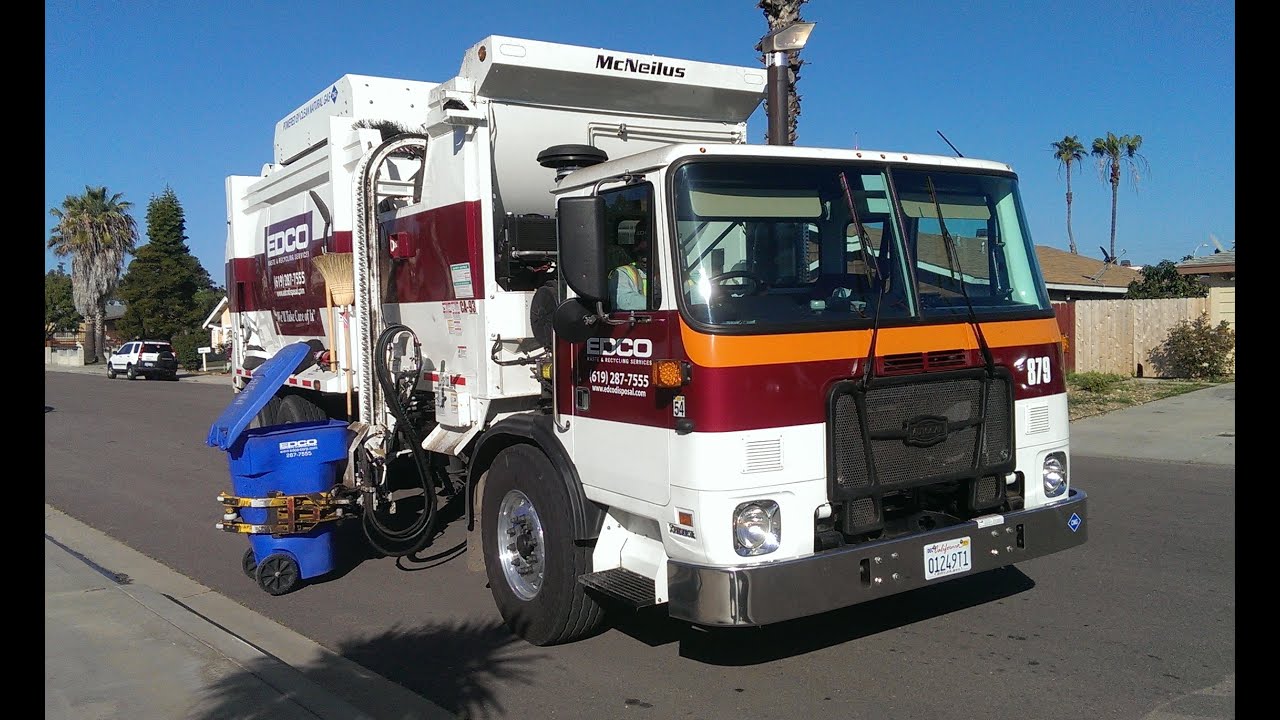 EDCO's *Brand NEW* McNeilus ZR Side Loader of Imperial Beach - YouTube