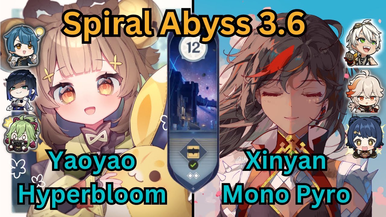 Yaoyao Double Hydro Hyperbloom / Xinyan Mono Pyro Spiral Abyss Floor 12 ...
