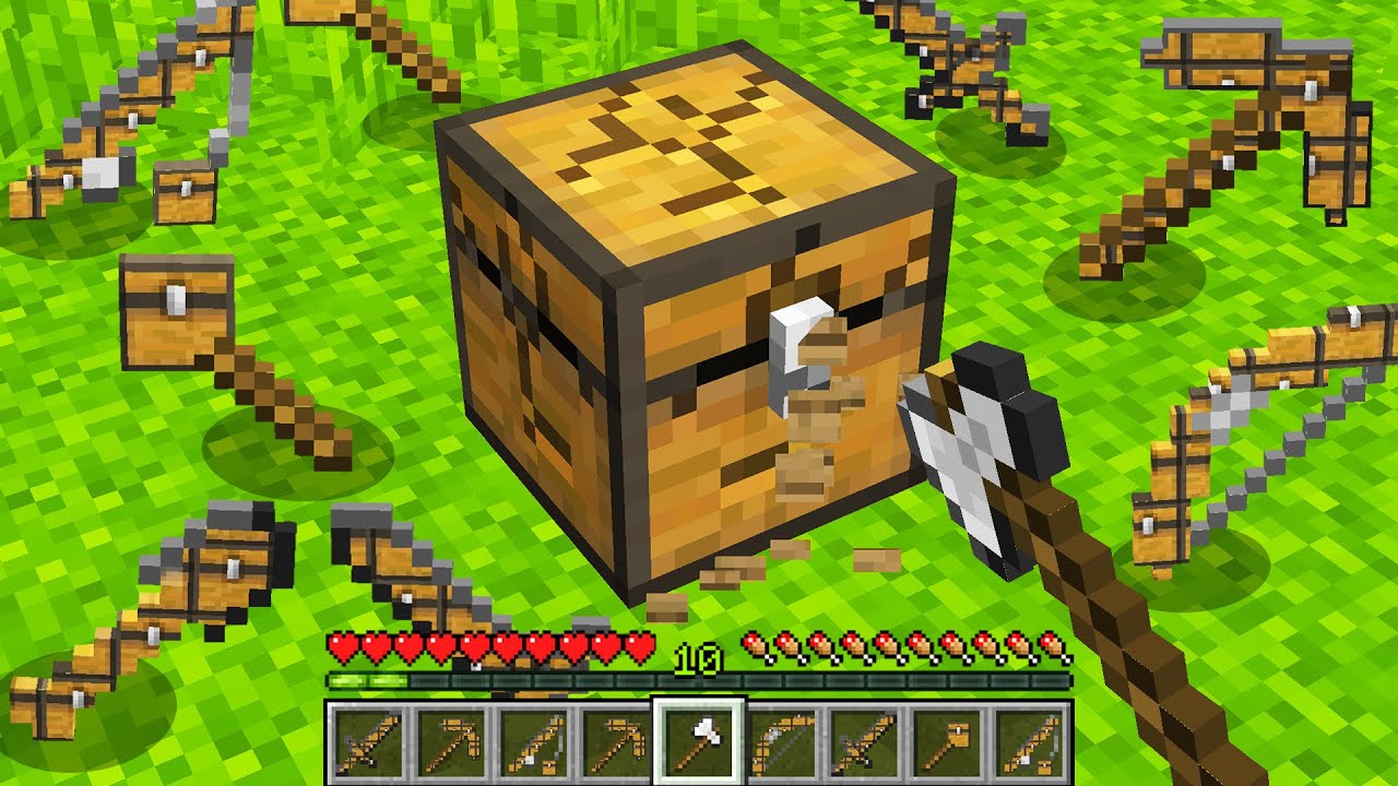Minecraft But Chests Drop Custom Tools... - YouTube