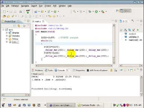 Eclipse AVR on windows - YouTube