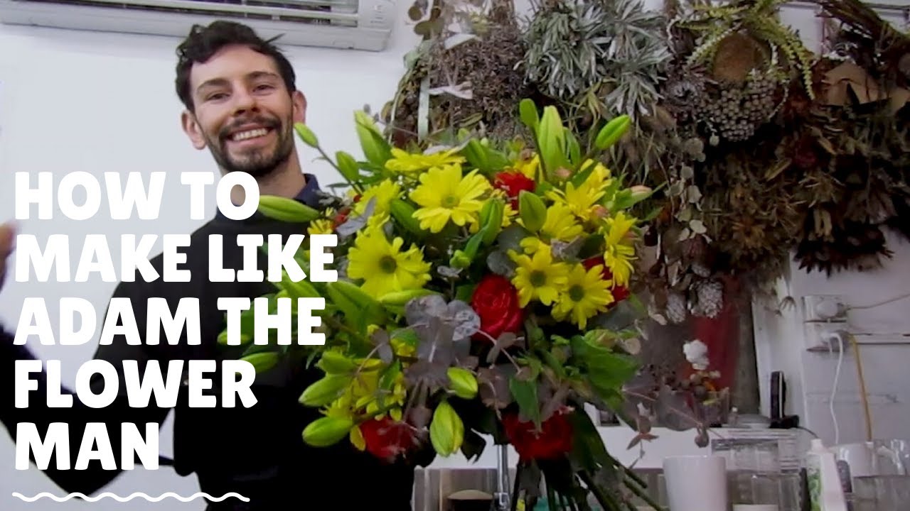 How to make a mixed flower bouquet - Adam The Flower Man's Choice - YouTube