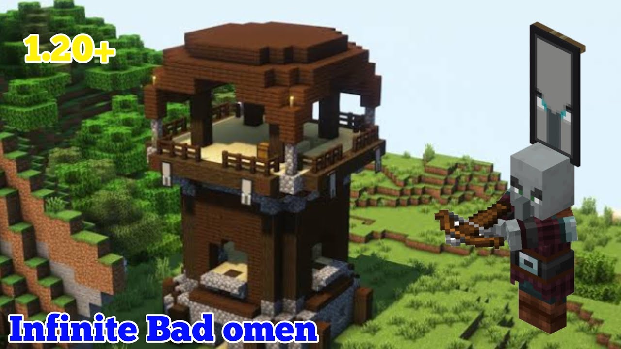 Bad omen farm for minecraft 1.20 pocket edition| - YouTube
