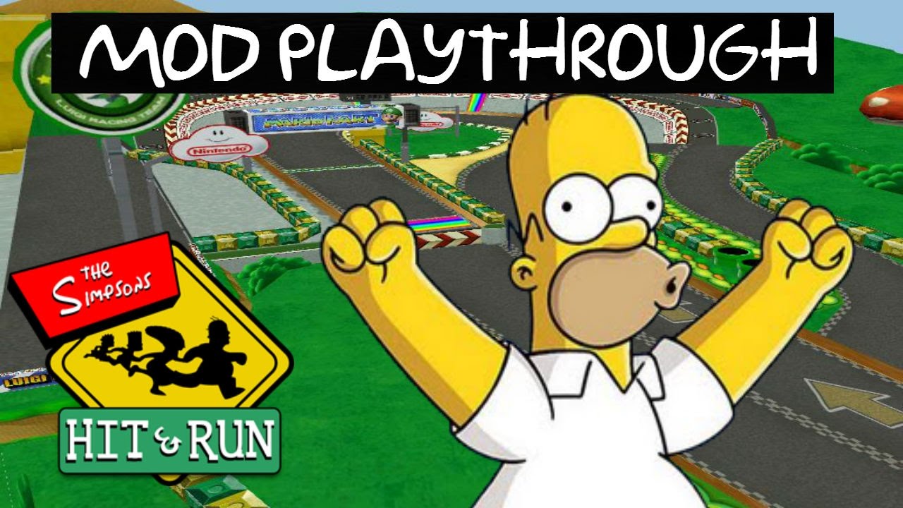 The Simpsons Hit and Run - Luigi Circuit Map Mod - YouTube